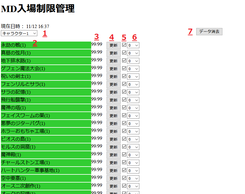 RO MD入場制限管理ツール – Neverland