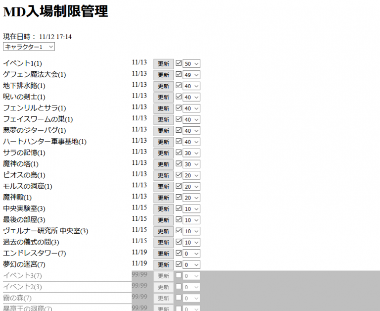 RO MD入場制限管理ツール – Neverland